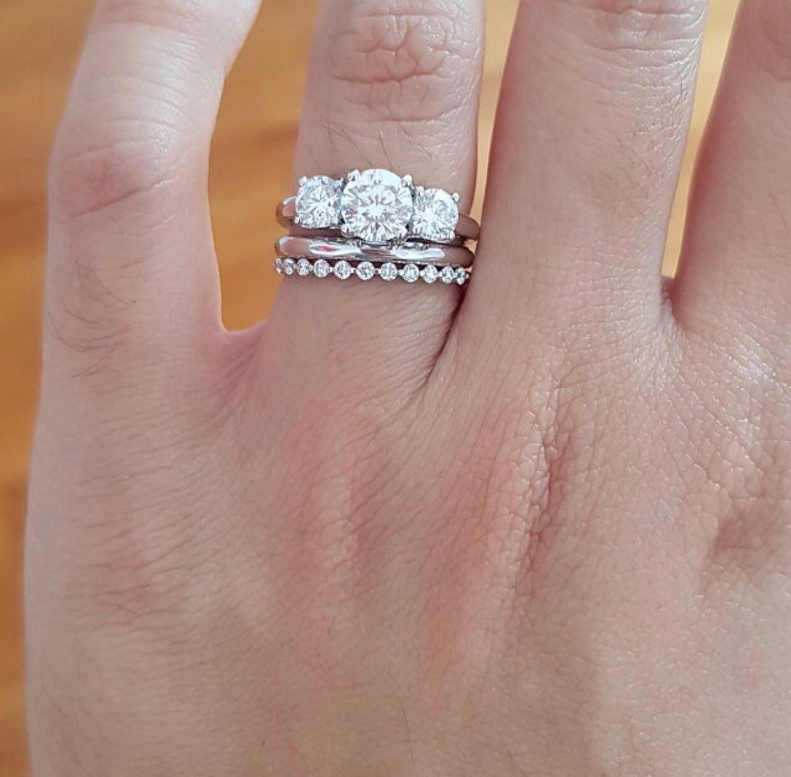 1.5mm Single Prong Diamond Band - Etsy