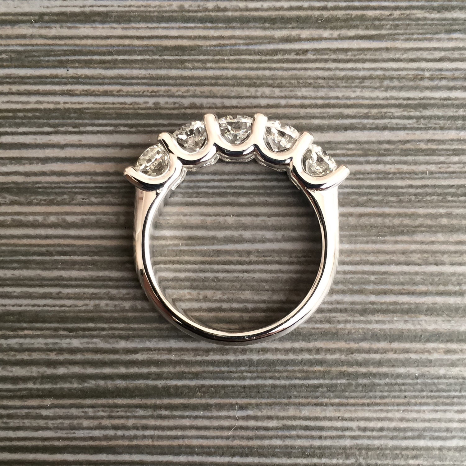 5 Stone Diamond Ring - Etsy