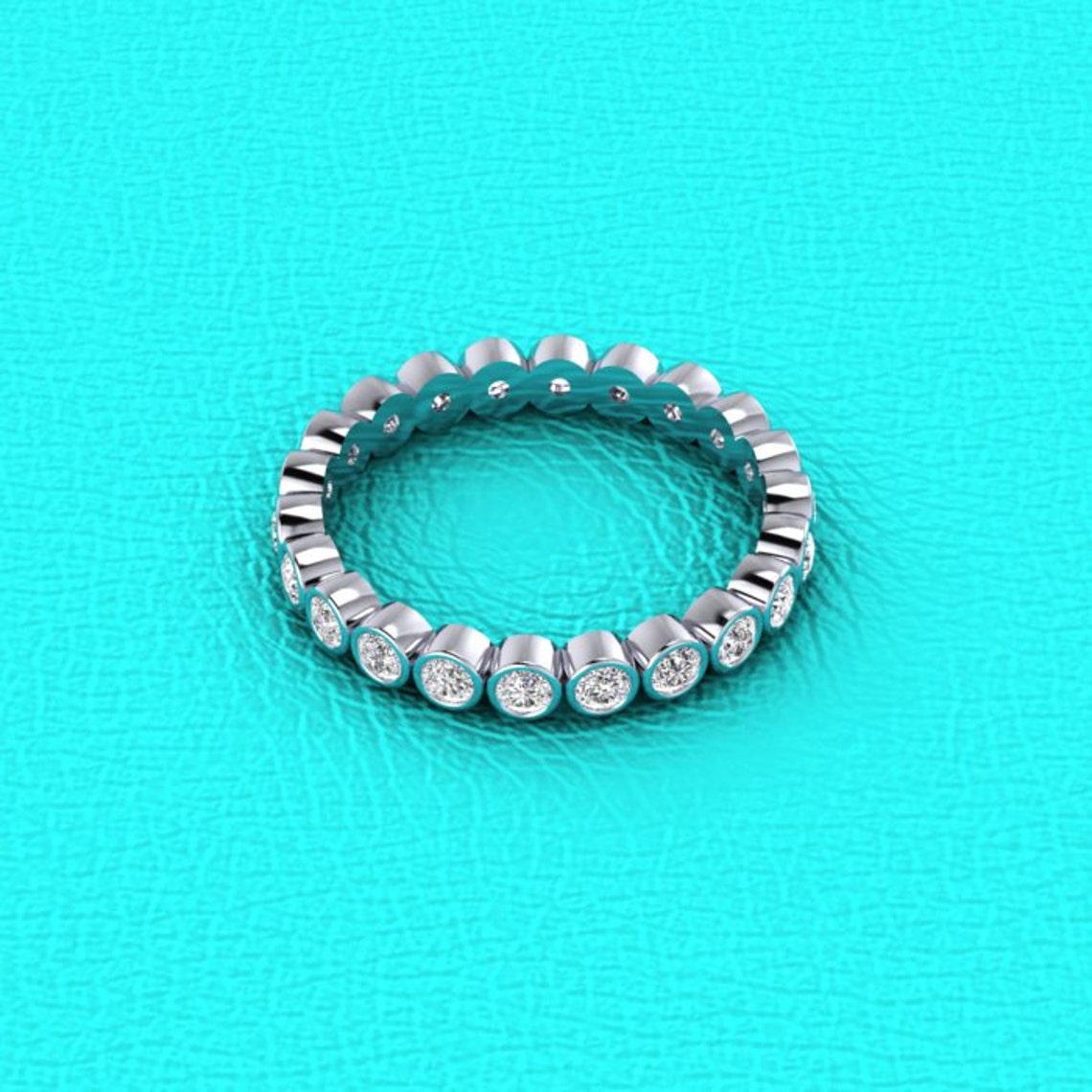 Platinum Bezel Set Full Eternity - Etsy