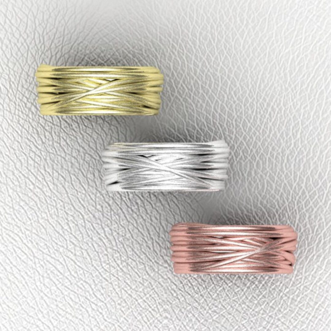 14K White Gold Wire Wrap Band - Etsy