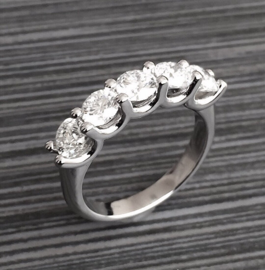 5 Stone Diamond Ring - Etsy