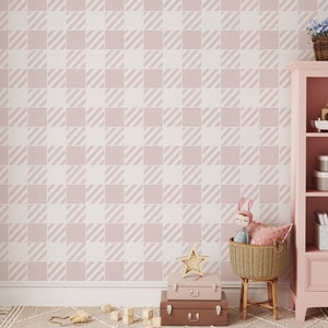 GINGHAM Pattern Wall Decor Stencil, Checkered, Tartan, Plaid, Nursery ...