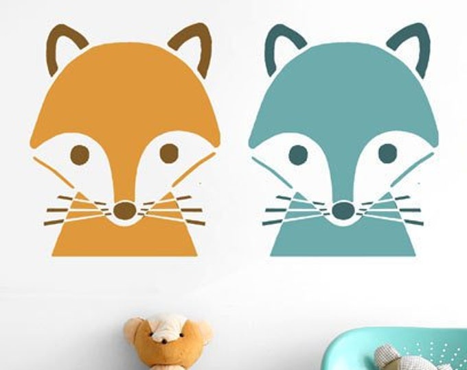 Fox Stencil Reusable Fox Stencil Art Stencil DIY Craft Stencil ...
