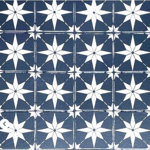 STAR TILE STENCIL, Revamp Tiles, Patio Slabs & Other Flooring Using ...