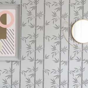 Bamboo Pattern Stencil, Bamboo Home Decor, Large Painting Stencil ...