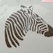 Zebra Head STENCIL, Animal Head Stencil, Home Decor, Paint Walls Fabric ...