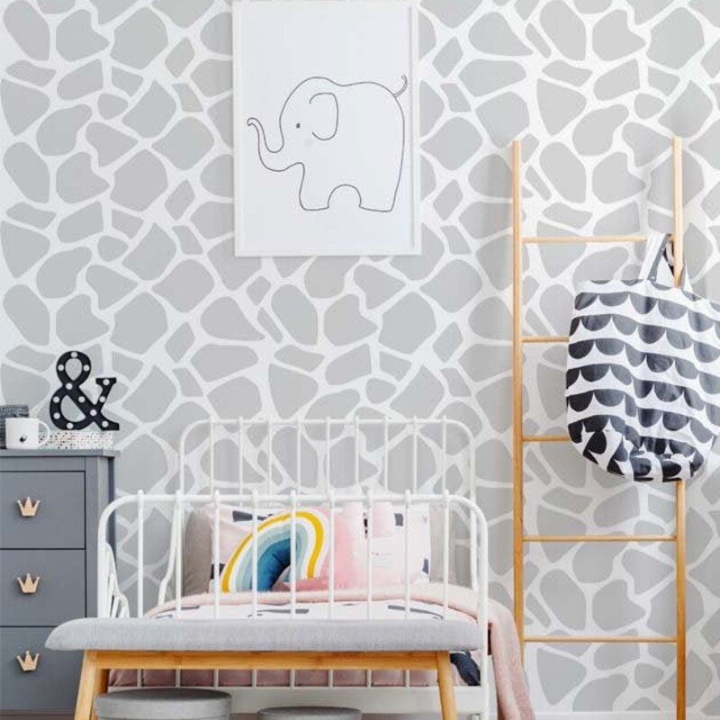 Giraffe Stencil Bedroom - Etsy UK