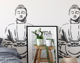 Thai Buddha Reflection Stencil Yoga Studio Crafting Spirituality - Etsy