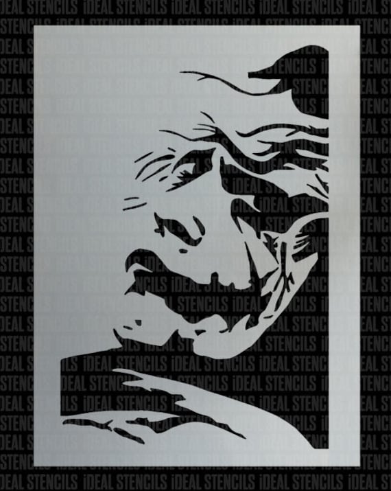The Joker Black And White Stencil