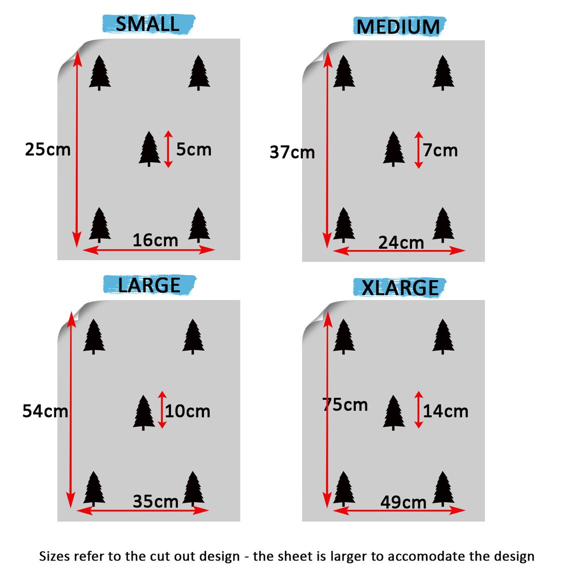 Scandi Tree Woodland Nursery Pattern Stencil Scandinavian | Etsy UK