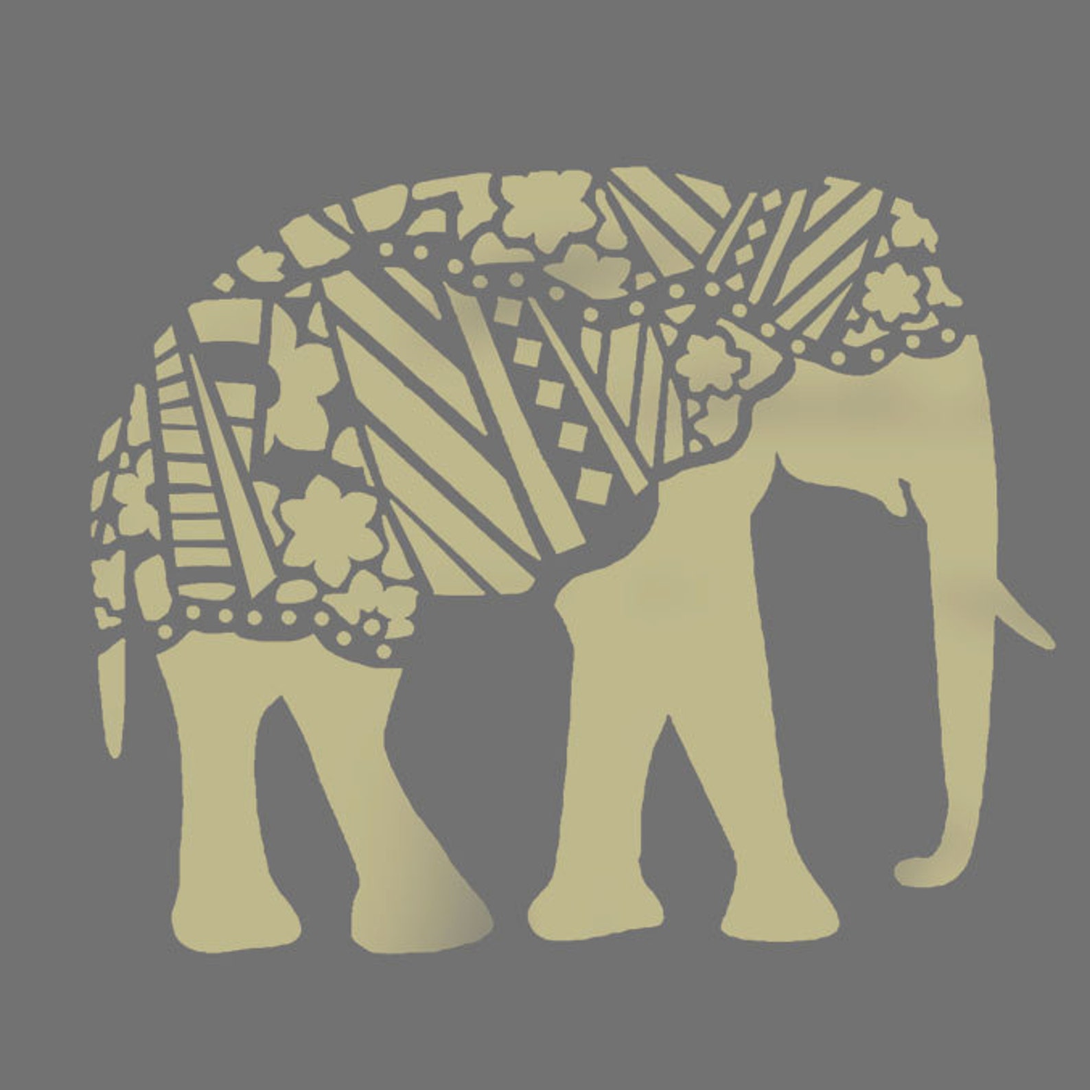 Elephant Stencil Indian Pattern Elephant Decor Stencil for | Etsy