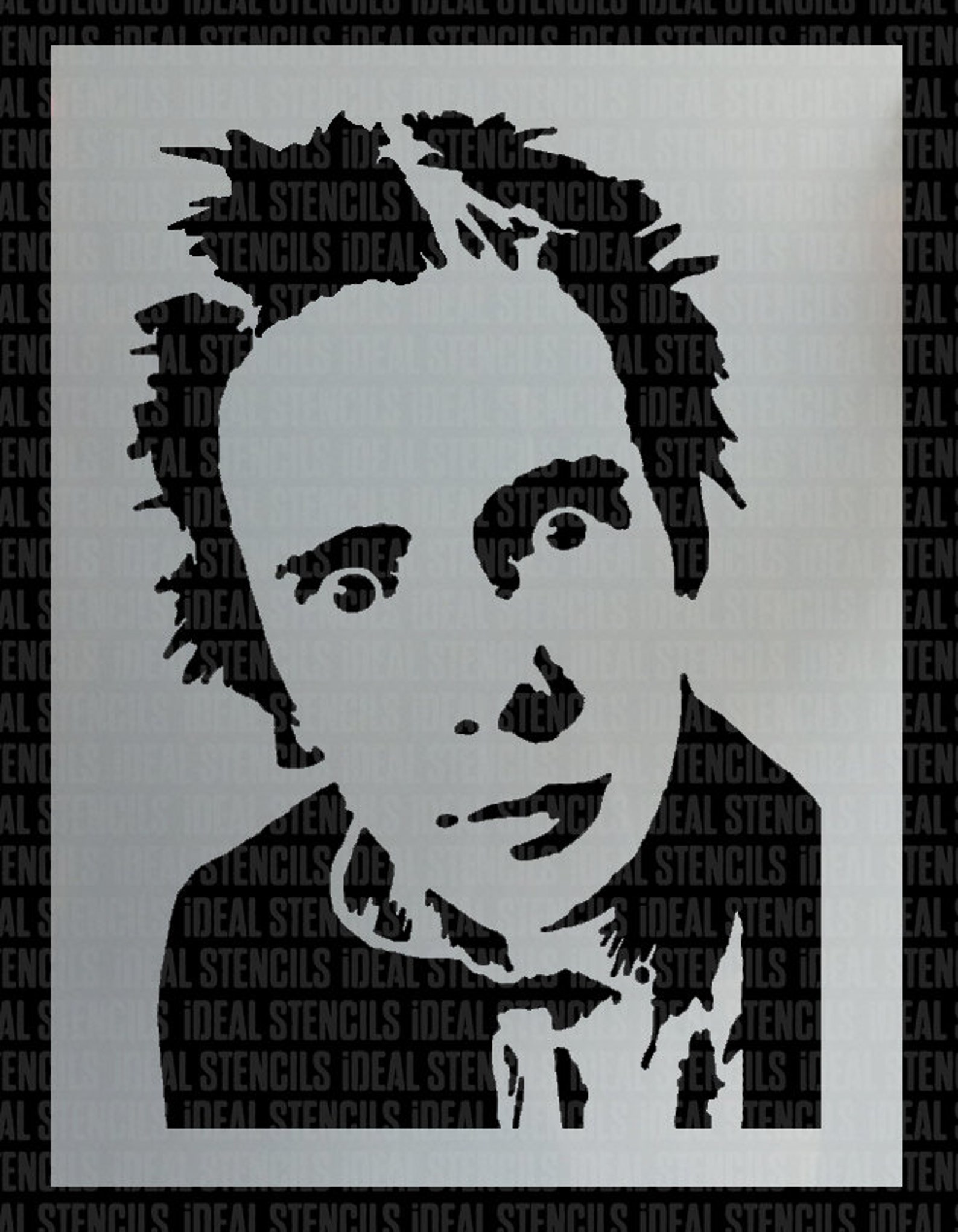 Johnny Rotten Stencil Sex Pistols John Lydon Portrait Stencil Etsy