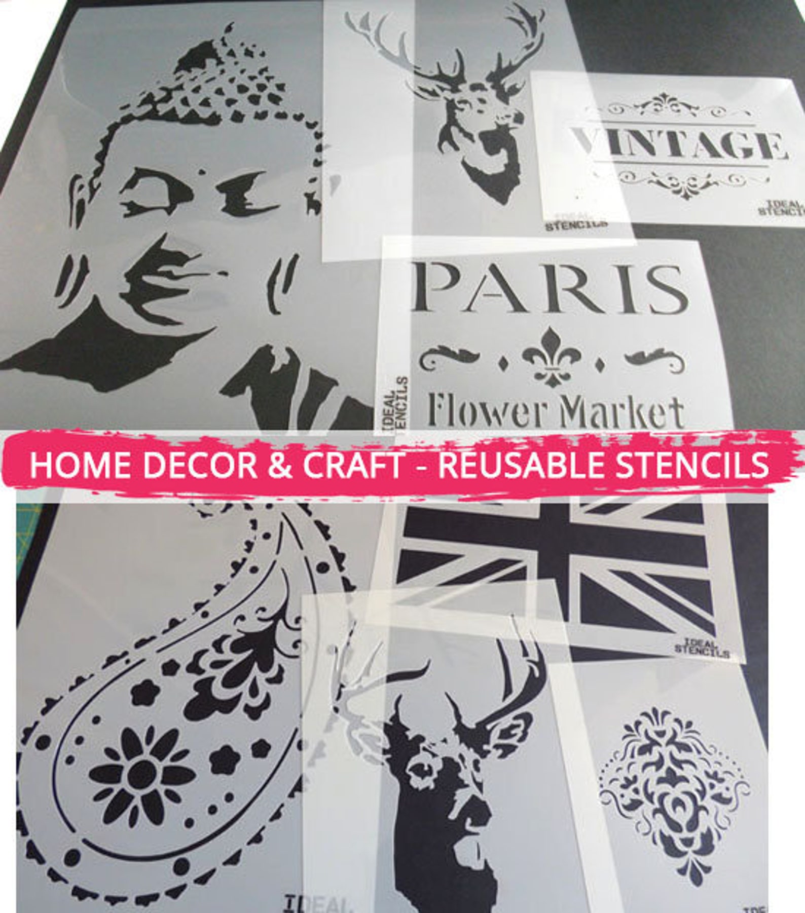Paris France French Furniture Stencil Paint Upcycled - Etsy UK