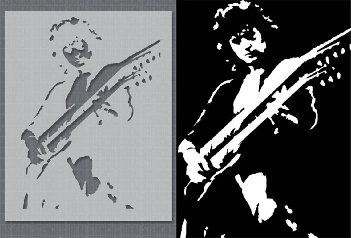 Jimmy Page STENCIL Led Zeppelin Home Decorating Stencil for | Etsy