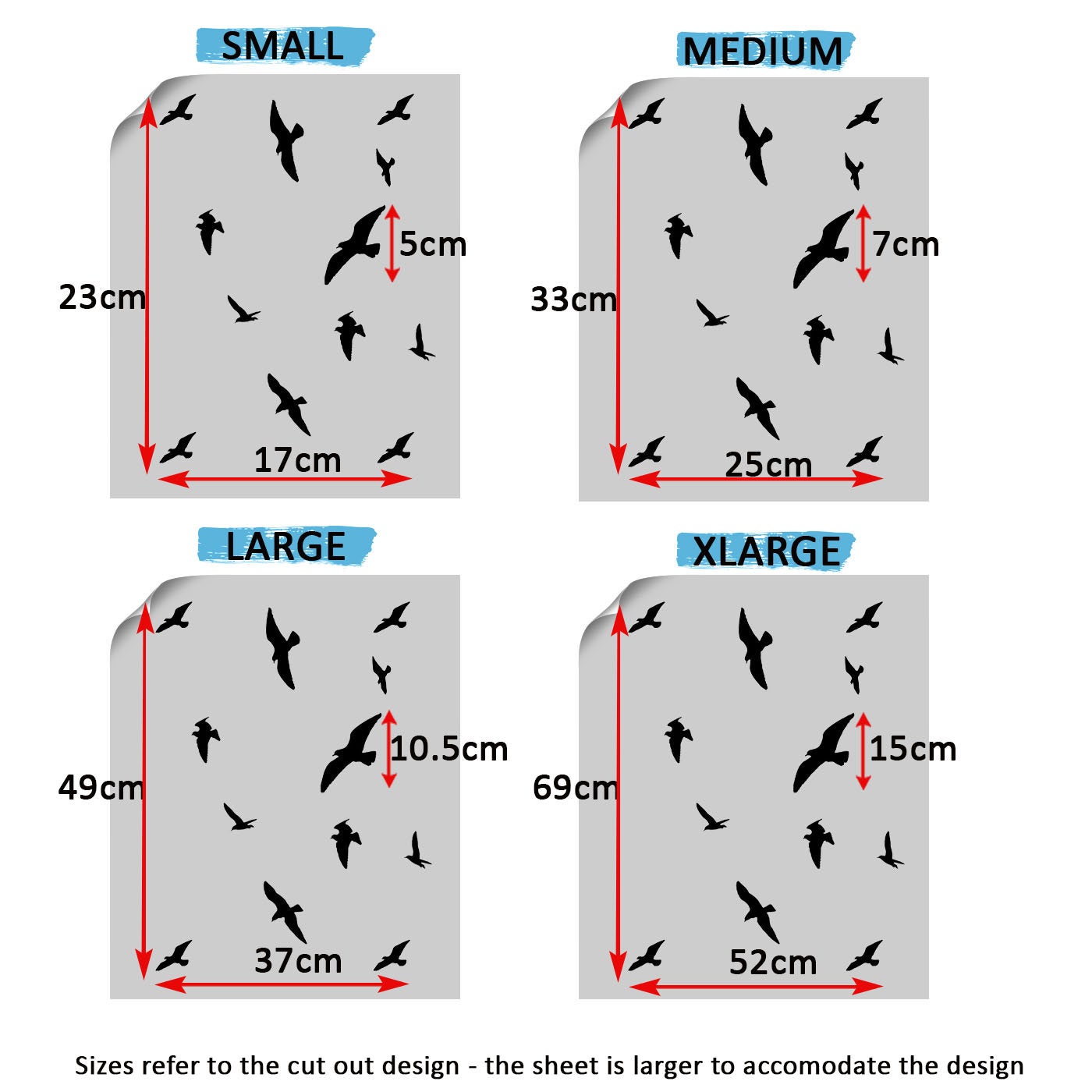 Flying Birds Pattern Stencil Wall Home Decor Stencil Paint | Etsy UK