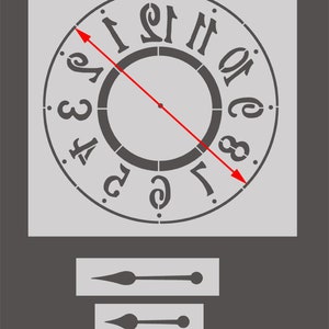 Backwards Clock Face Stencil: Art, Craft & Home Decor - Etsy