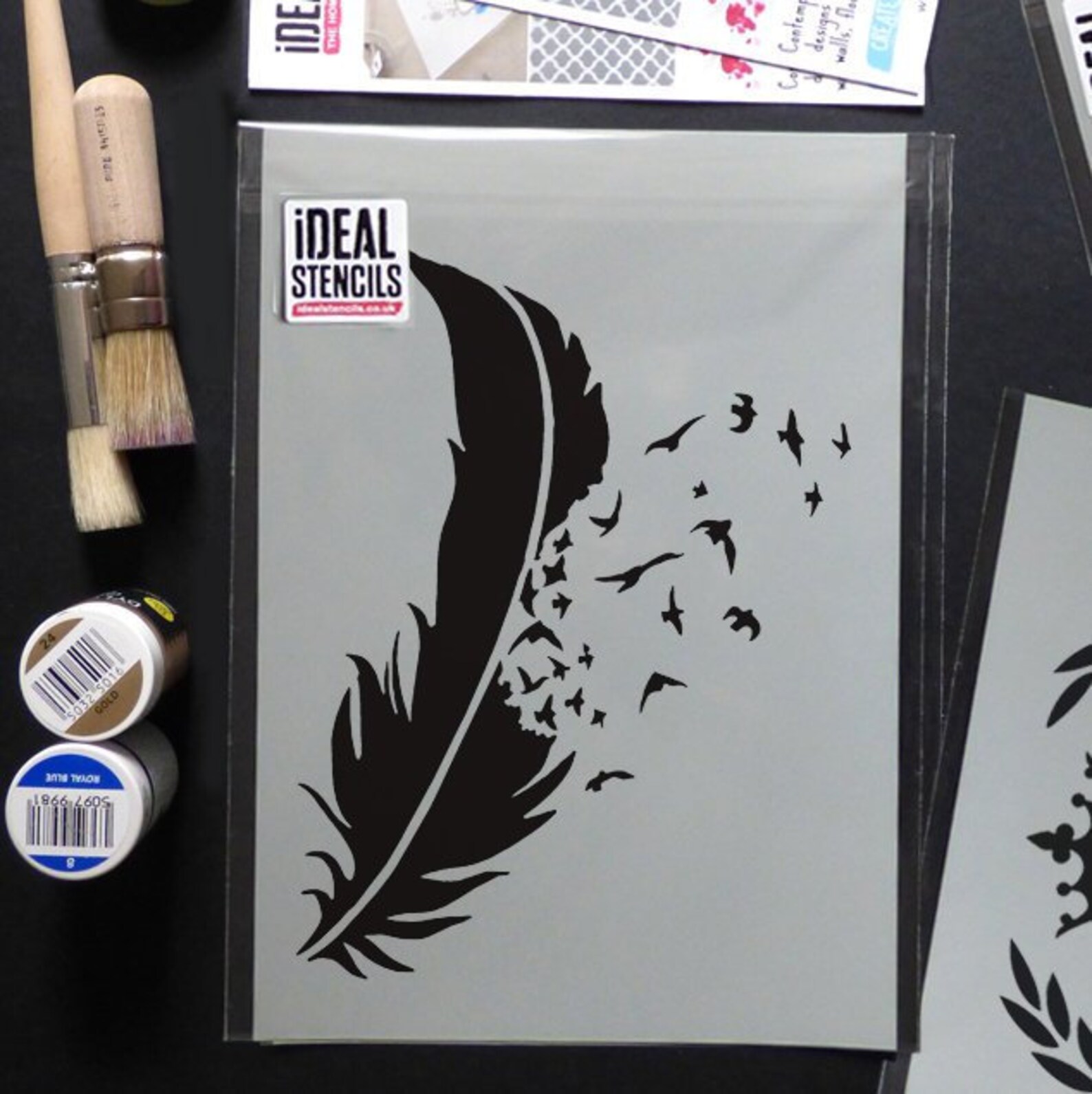 Feather Flying Birds Stencil Home Decor Art Craft Stencil | Etsy