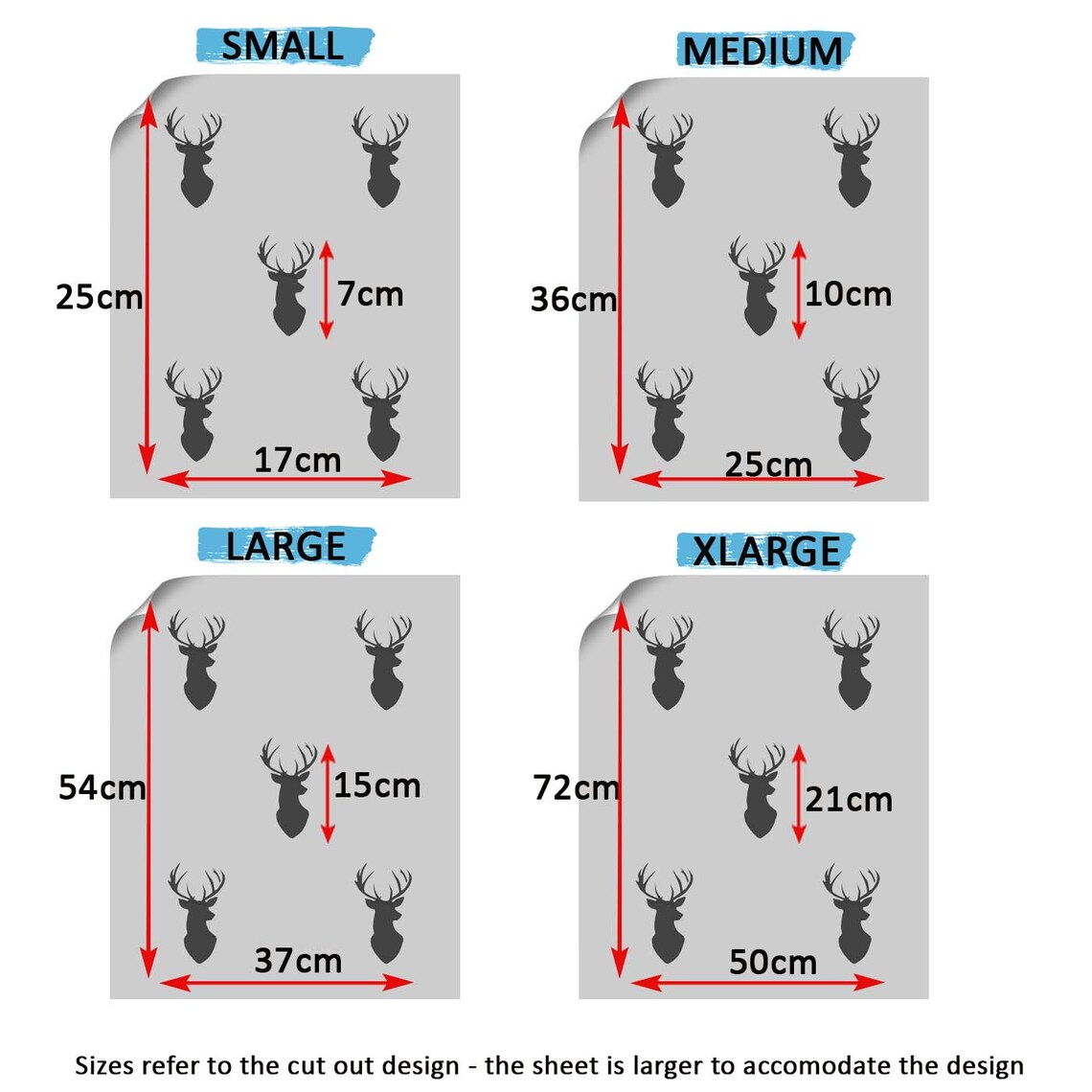 Stag Head Repeat Pattern Stencil Paint Wallpaper Effect | Etsy UK