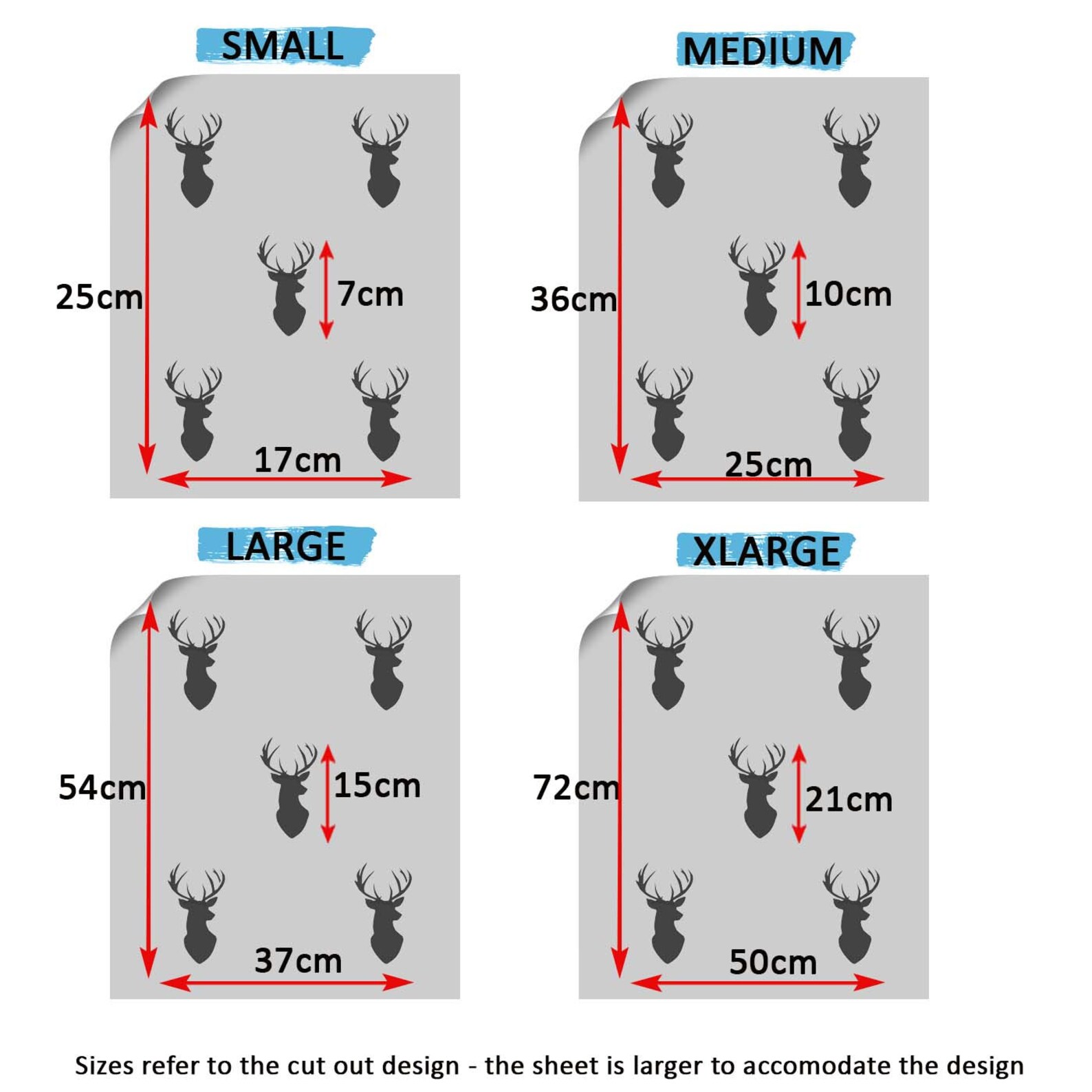 Stag Head Repeat Pattern Stencil Paint Wallpaper Effect | Etsy UK