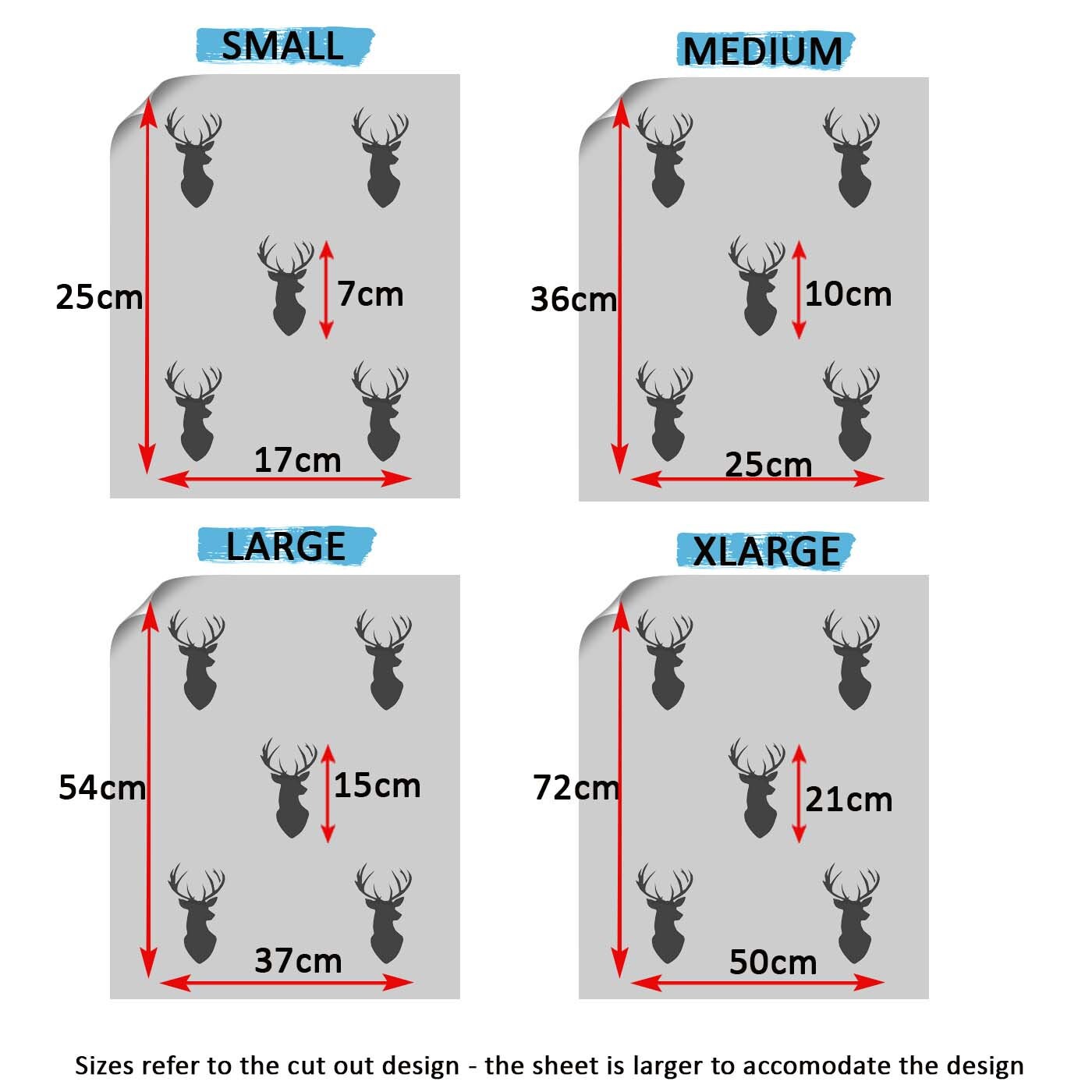 Stag Head Repeat Pattern Stencil Paint Wallpaper Effect | Etsy UK