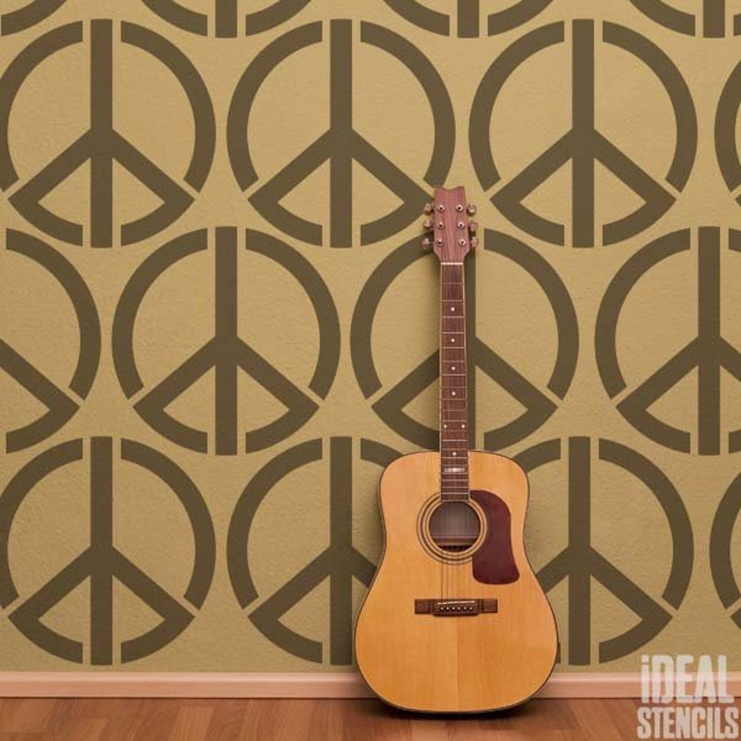 Peace Symbol Stencil, Home Decor Art Craft Stencil, Wall Art Stencil ...