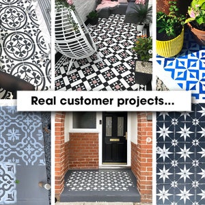 IPANEMA Sidewalk Tile Pattern Stencil - Reusable Tile Stencil for ...