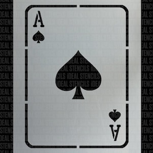 Ace of Spades Stencil,iconic Home Decor, Paint Walls Fabric Furniture ...