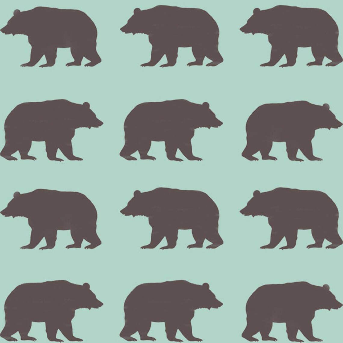 Bear Silhouette Stencil Woodland Nursery Home Wall Decor Art | Etsy