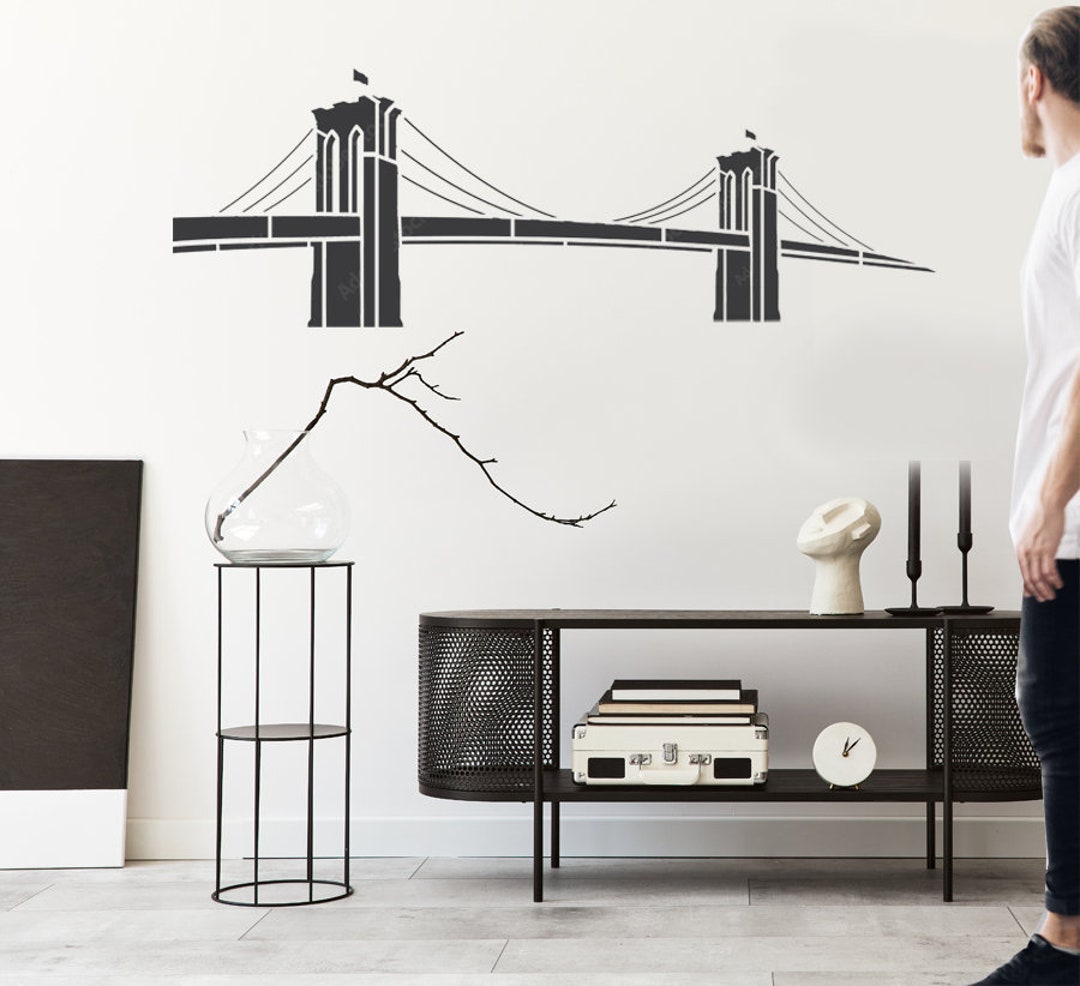 Brooklyn Bridge Stencil, Wall Art Painting Stencil, Large Reusable ...