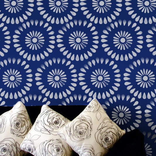 Indian Flower Stencil Indian Pattern Home Decor Stencil - Etsy