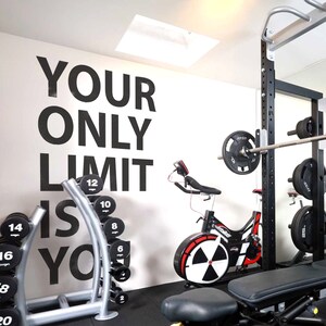 GYM WALL ART Stencil, Your Only Limit is You, Decor Stencil, Large ...