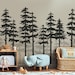 Woodland Nursery Stencil, Deer Stag Forest Repeat Pattern Wall Stencil ...