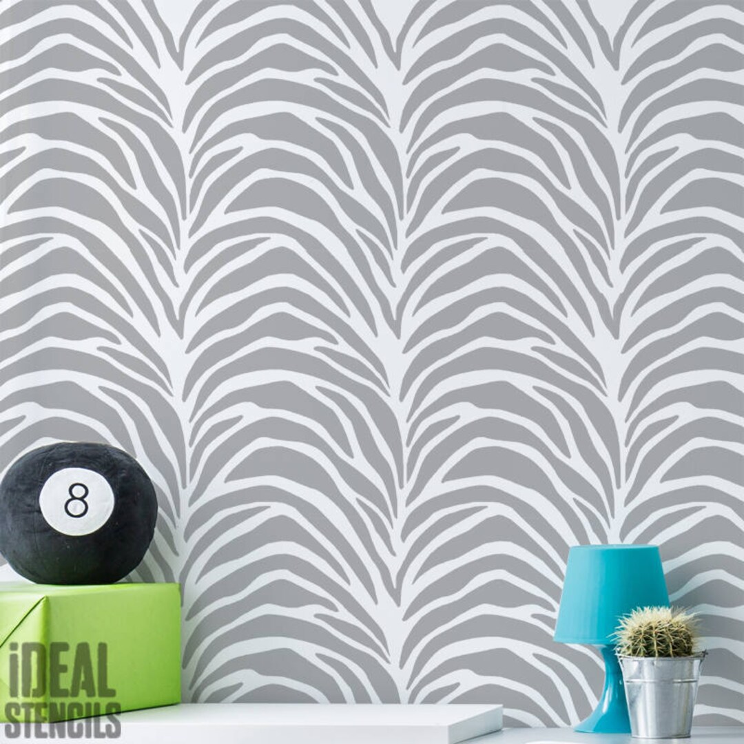 Zebra Stripes Pattern STENCIL, Animal Print Stencil, HOME DECOR Wall ...