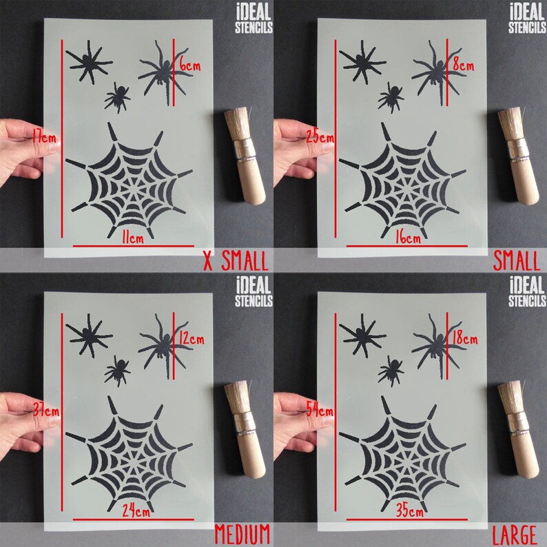 Halloween Stencil Spiders Web Stencil Paint Window Displays - Etsy
