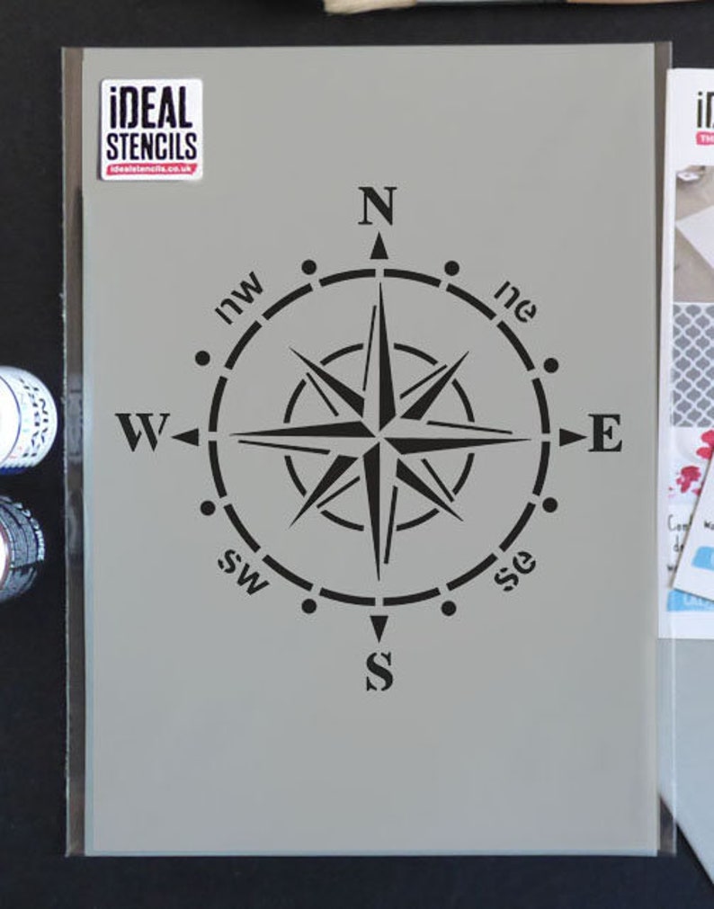 Ships Compass STENCIL Home NAUTICAL DECOR Painting Stencil - Etsy