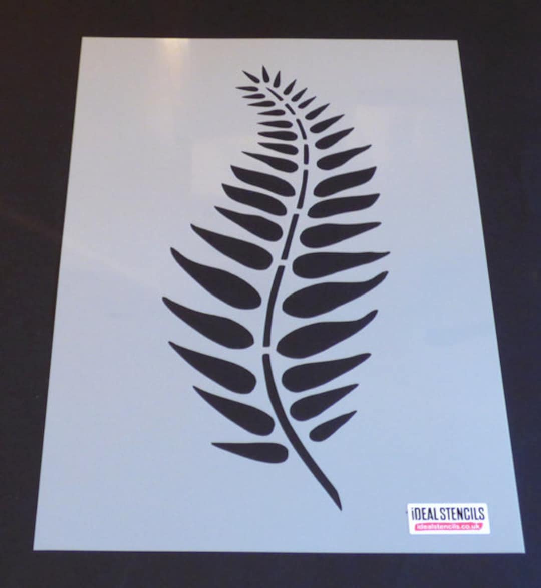 Fern Leaf Stencil, Home Decor Stencil, Paint Through to Transfer the ...
