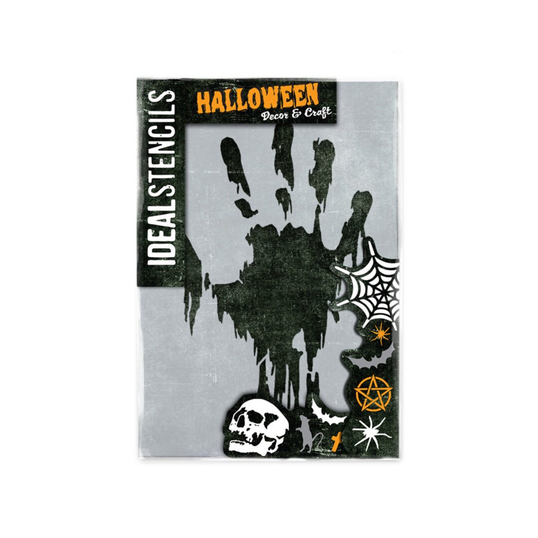 Bloody Hand Print Halloween Stencil, Painting Stencil, Halloween Decor ...