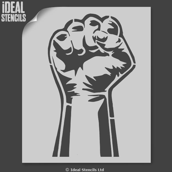 Fist Stencil Revolution/protest/power Home Decor Art Craft | Etsy