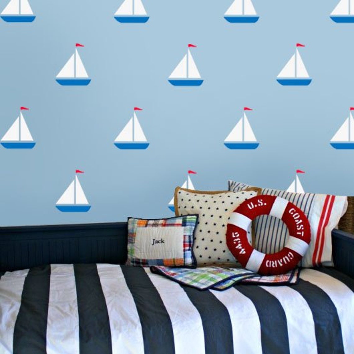 Sailing Boat Stencil Yacht Stencil Nautical Stencil Paint | Etsy