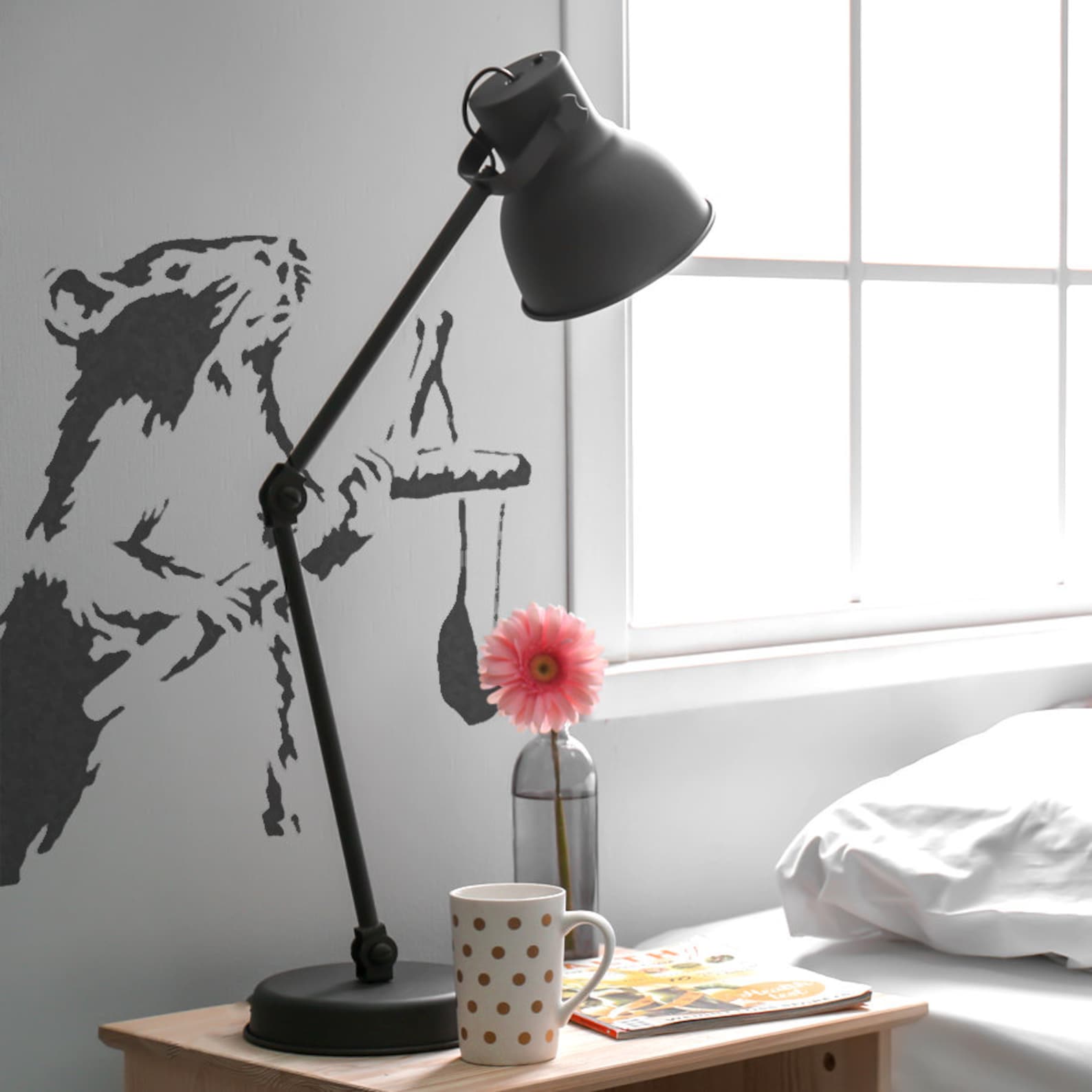 Banksy Rat With Catapult Stencil: Reusable Graffiti Wall Art - Etsy UK