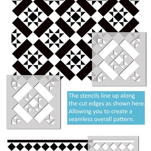 Chelsea Tile Pattern Stencil, Revamp Old Tiles, Slabs and Floors Using ...