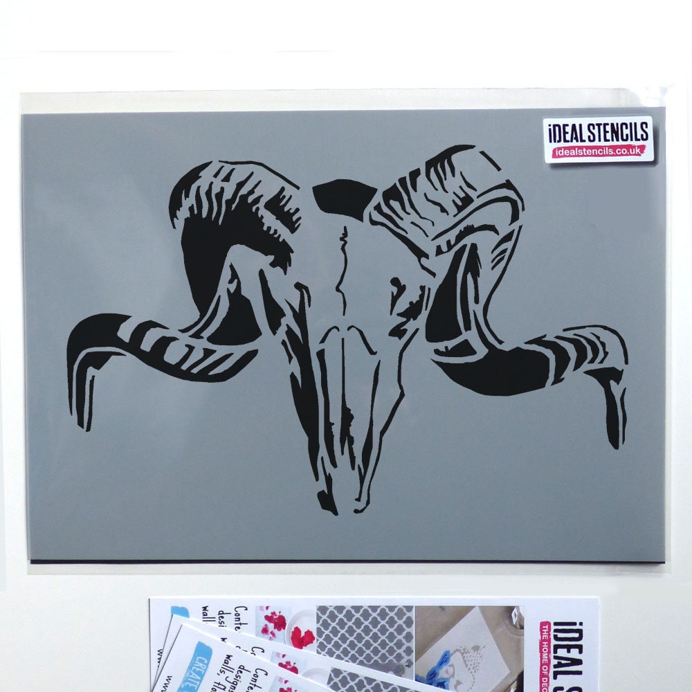 RAMS SKULL STENCIL Painting Stencil for Home Decor Art Craft | Etsy