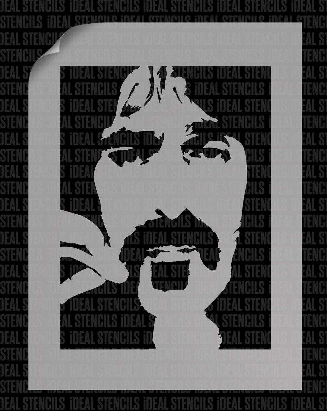 Frank Zappa Portrait Stencil, Painting Stencil for Walls, Fabrics ...