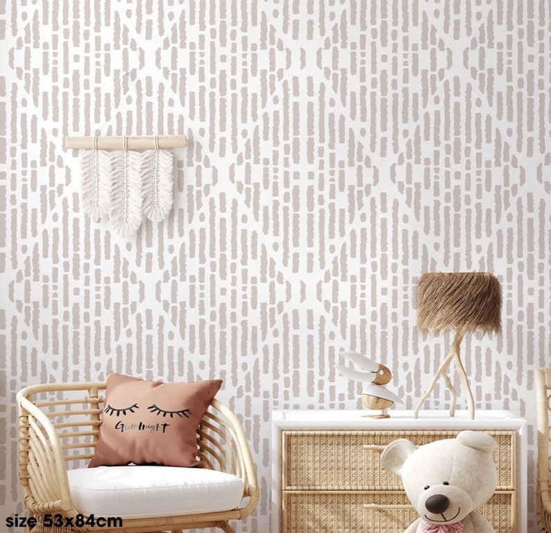 MAPULA Coastal Boho Wall Stencil Ikat Style Wall Pattern - Etsy