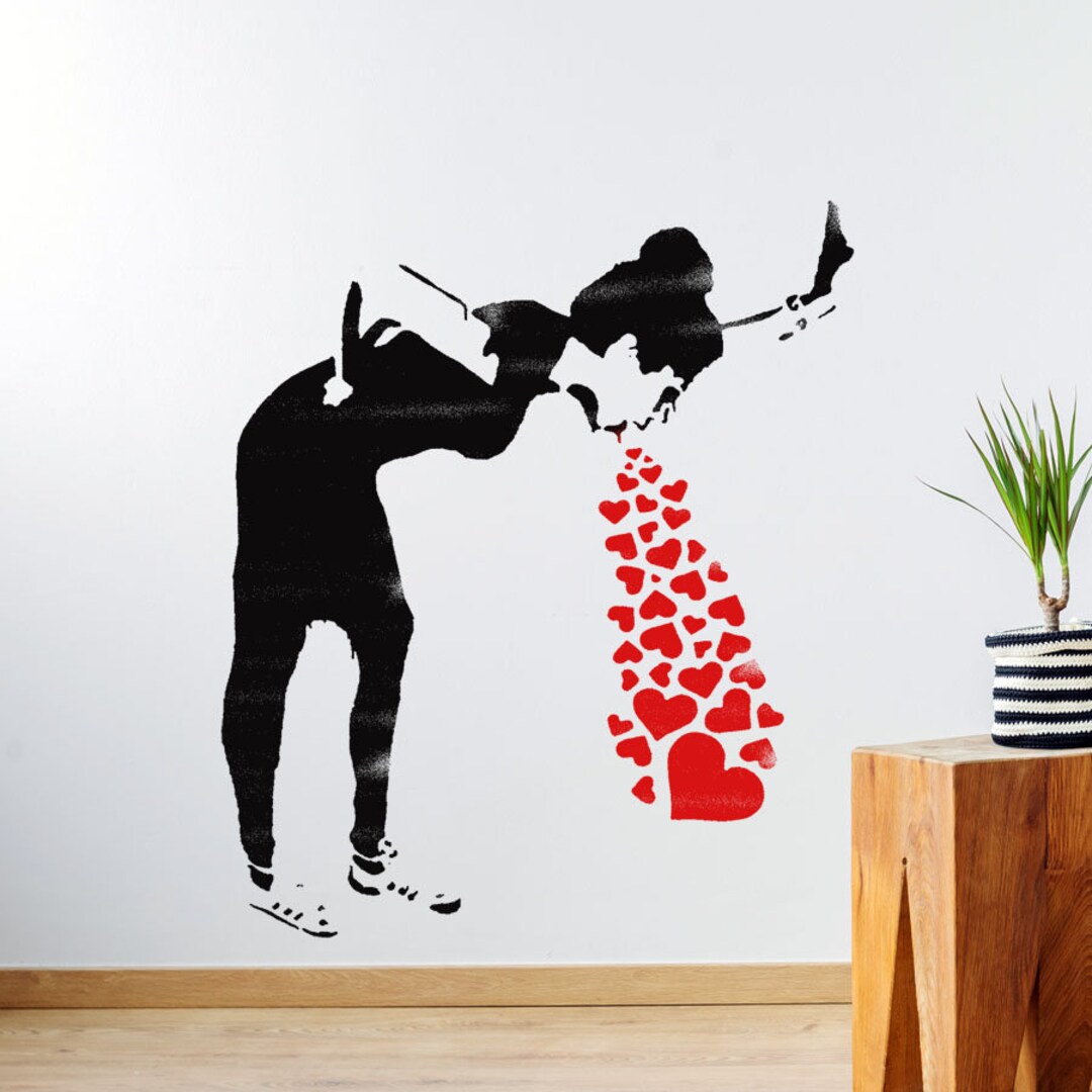 Banksy Love Sick Girl Stencil , Life Size, Painting Art Stencil ...