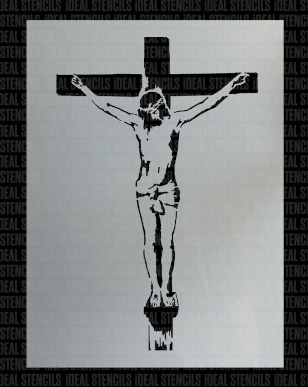 CRUCIFIXION STENCIL, Jesus on Cross Home DECOR Art Craft Stencil, Paint ...