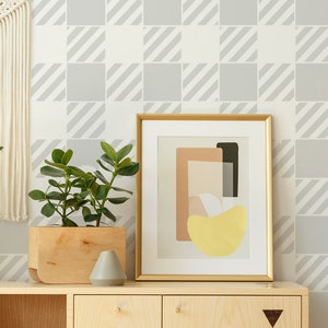 GINGHAM Pattern Wall Decor Stencil, Checkered, Tartan, Plaid, Nursery ...