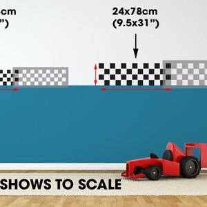 CHECKERED FLAG F1 Border Stencil, Kids Room Car Racing Decor, Border ...
