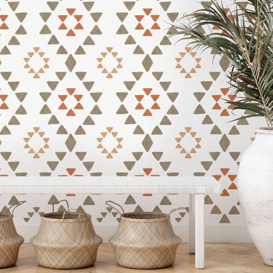 COBA Mexican Style Wall Pattern Stencil Aztec Boho Style - Etsy UK