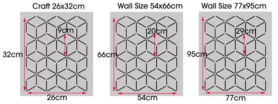 CUBE OUTLINES Pattern Stencil Wall Decor Painting Stencil - Etsy UK